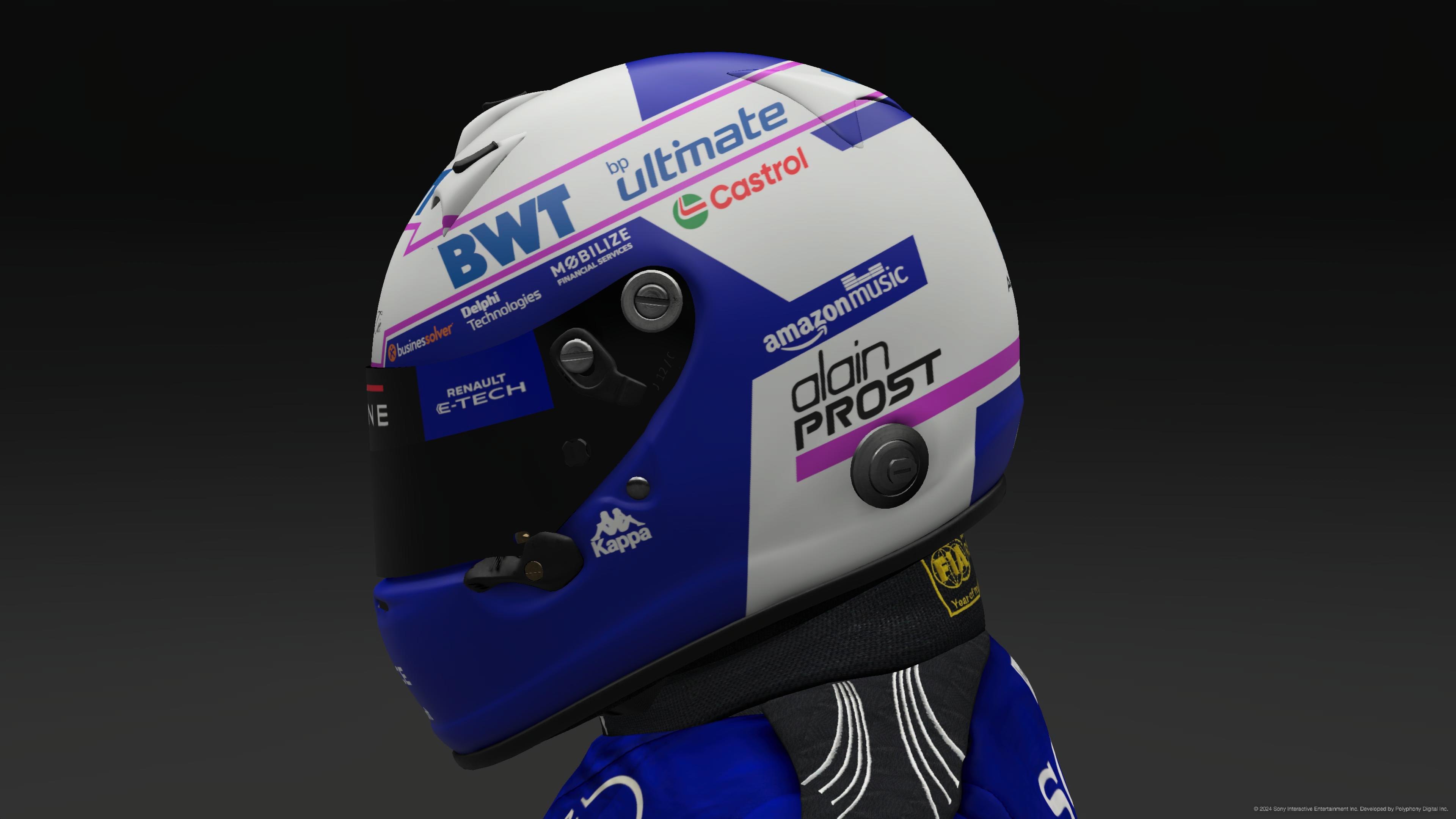 Alain Prost 2024 Alpine Helmet - Pic 1 | GTPlanet