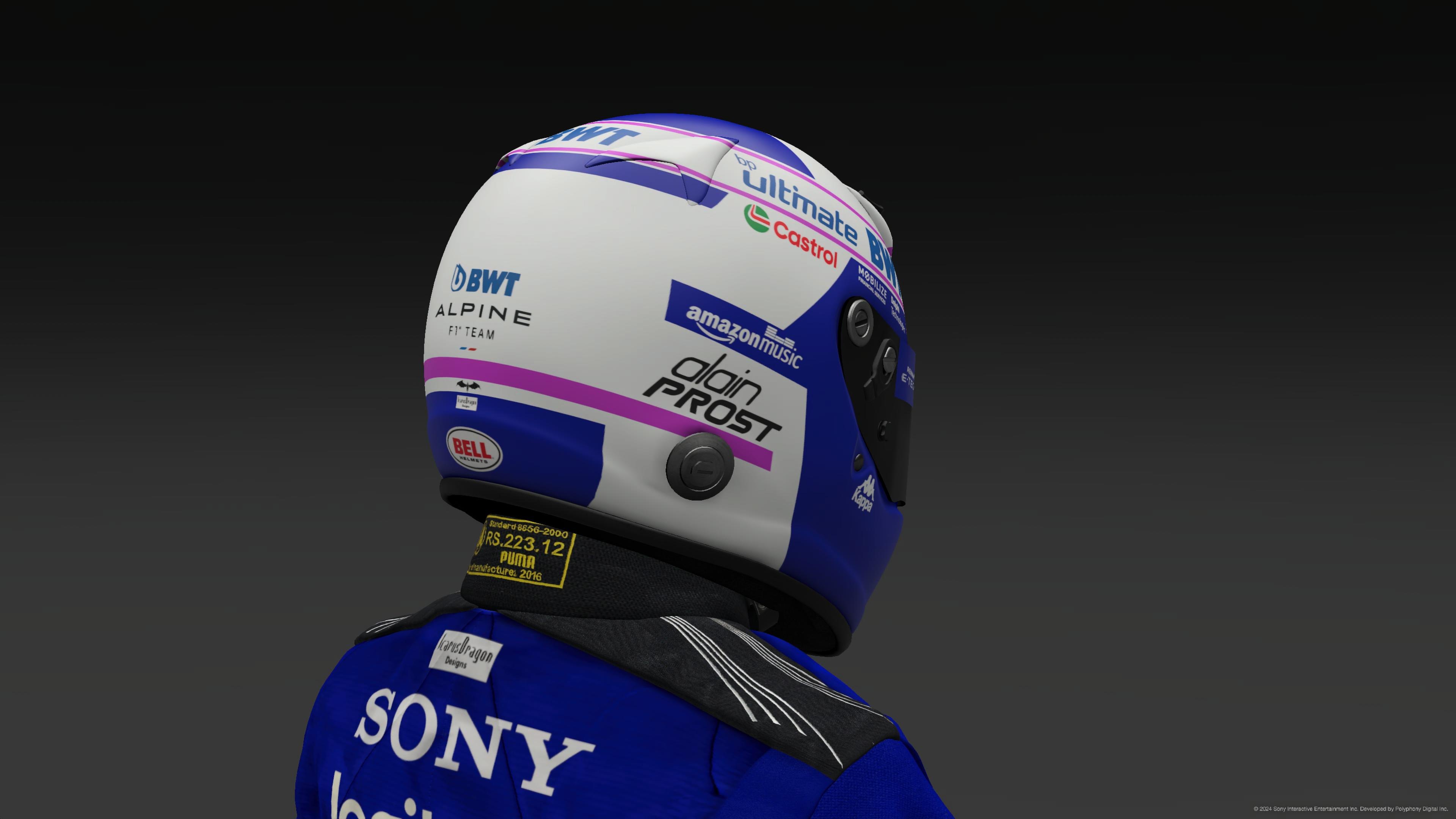 Alain Prost 2024 Alpine Helmet - Pic 3 | GTPlanet