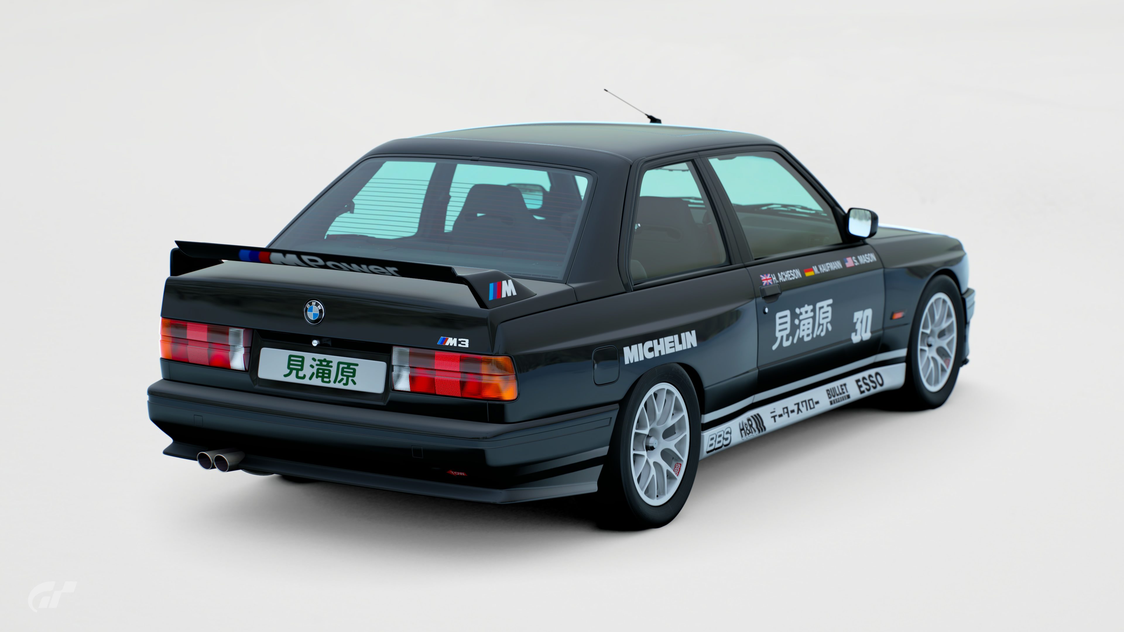 BMW M3 E30 1989 Fictional Gr.A Livery (Rear 1/4)