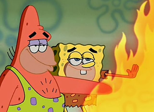 Spongebob Caveman Fire