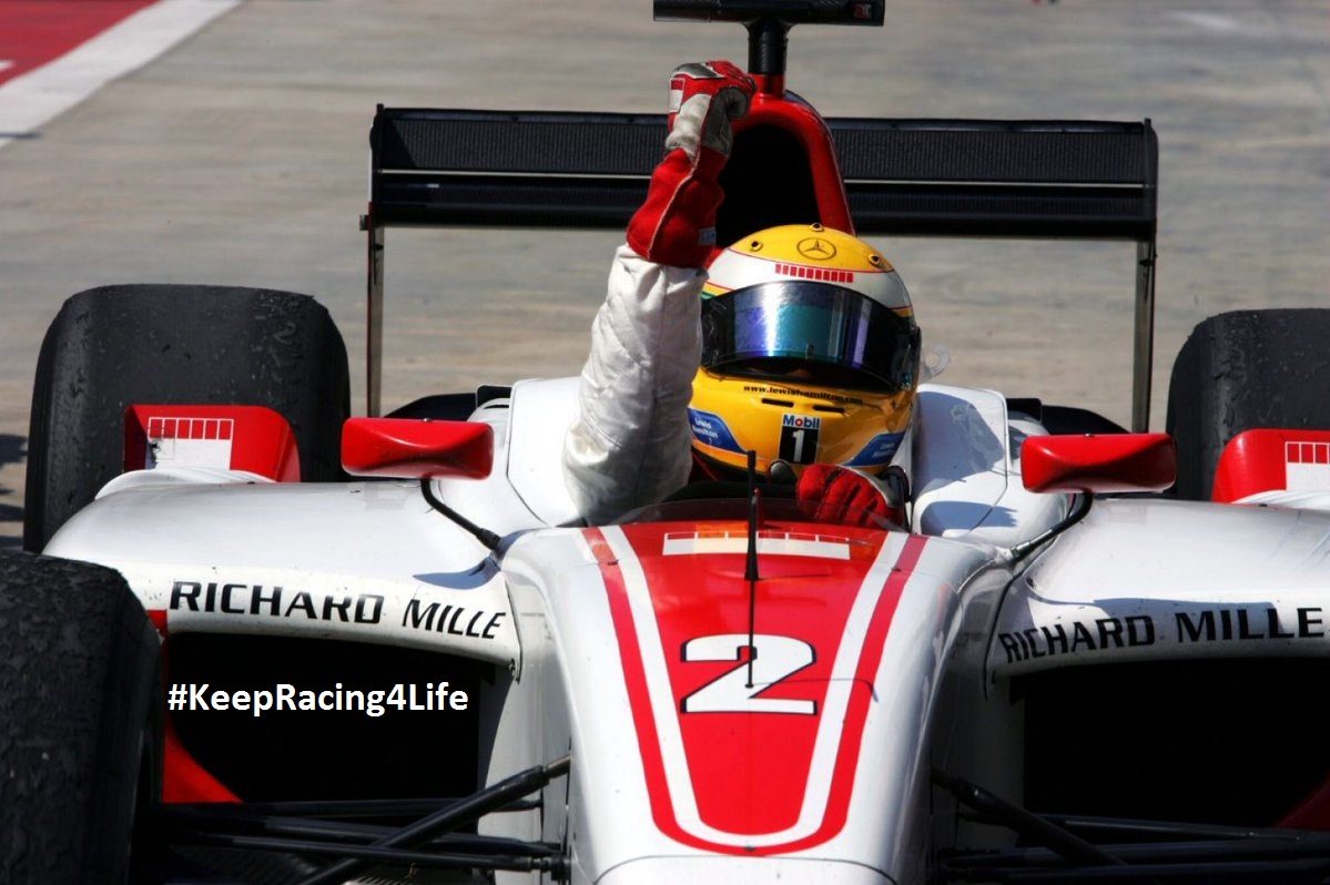 GP2 Series 2006 - Lewis Hamilton Celebrates His Second Position in ...