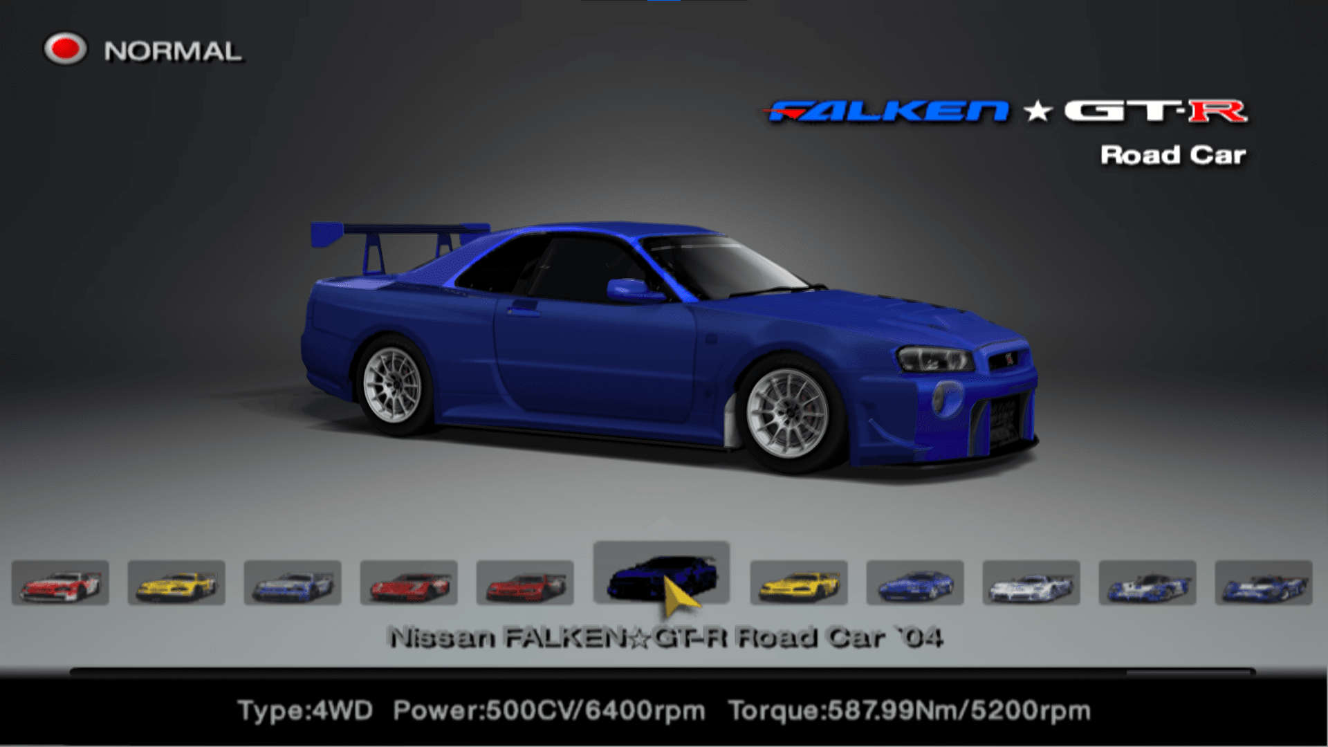 Nissan FALKEN☆GT-R Race Car '04 Blue.png | GTPlanet