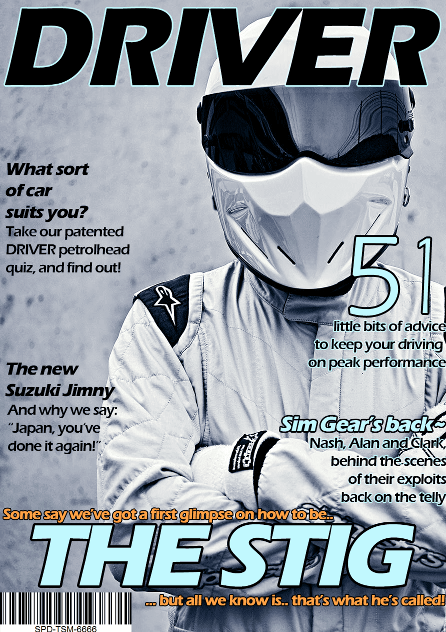On my computer graphics class earlier today, we had to make magazine ...