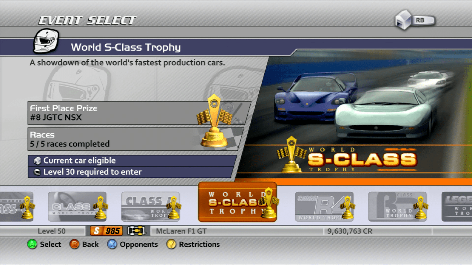 Professional Series - World S-Class Trophy | GTPlanet