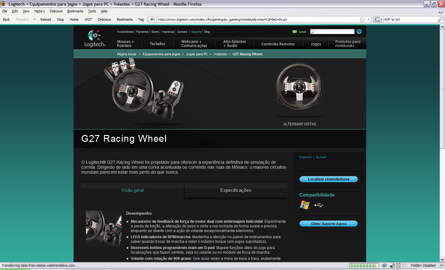Logitech G27 Appears on Company's Website