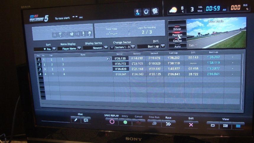 Gran Turismo 5 Online Racing Menu Screens