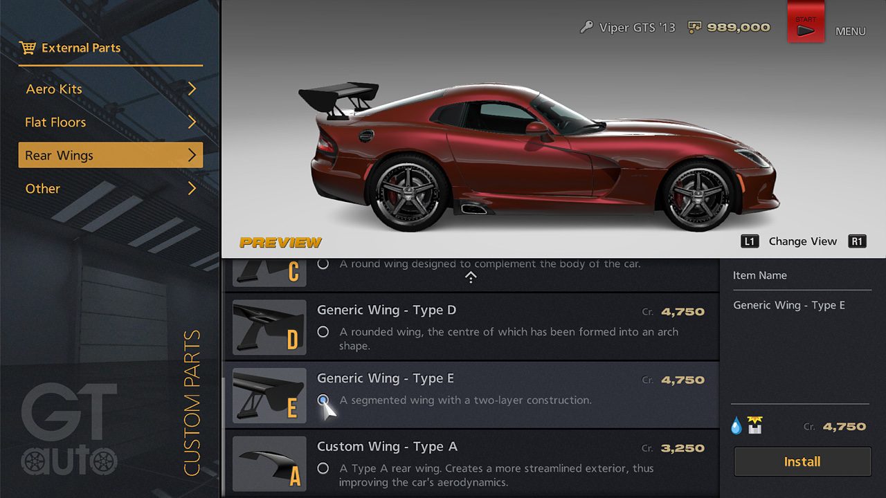 GT6 Screenshot Gallery: Game Menus & User Interface Design