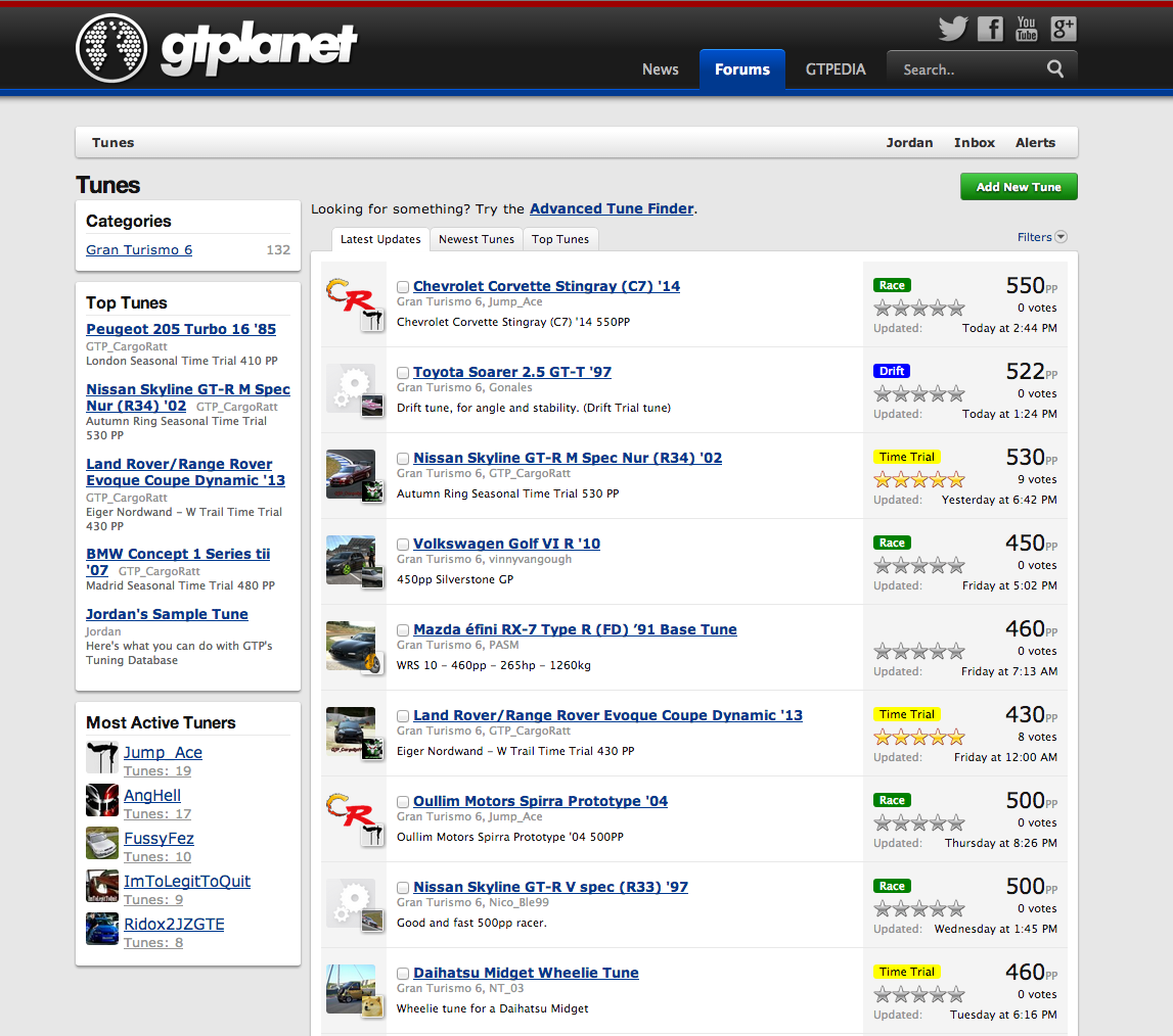 GTPlanet Launches New Car Tuning Database – GTPlanet
