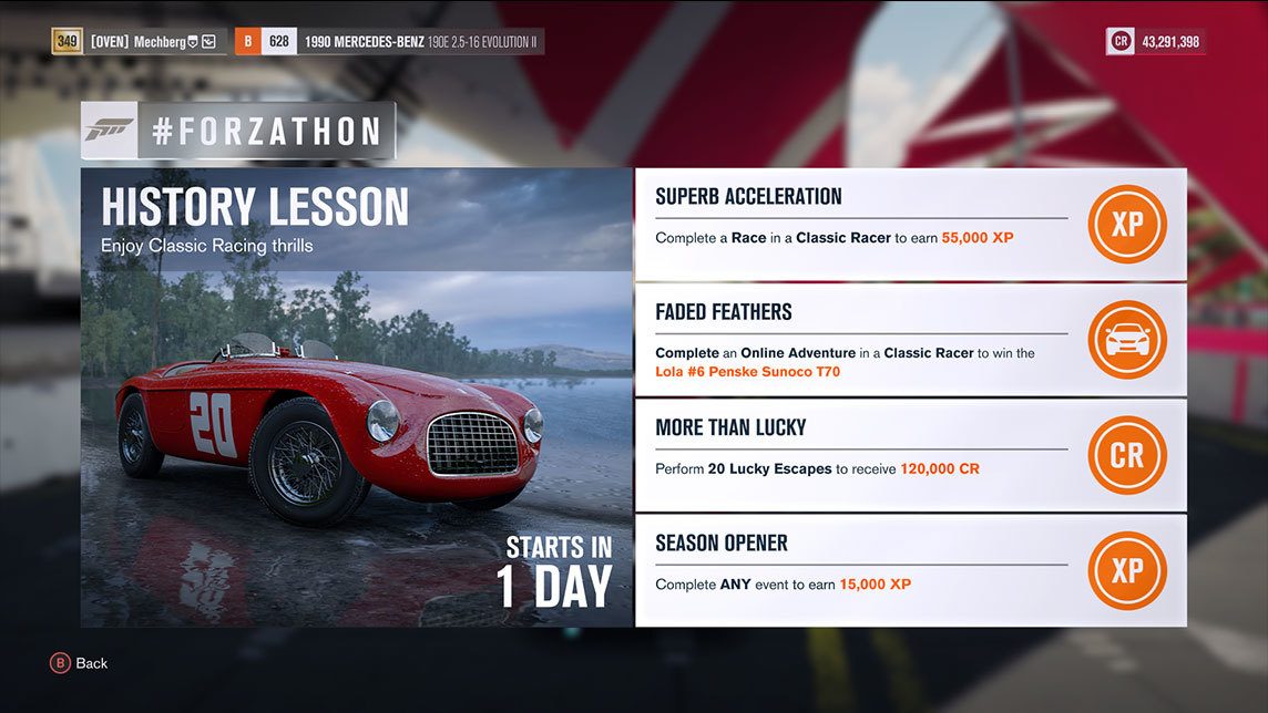 Classic Racers Featured in Latest Forzathon Events – GTPlanet