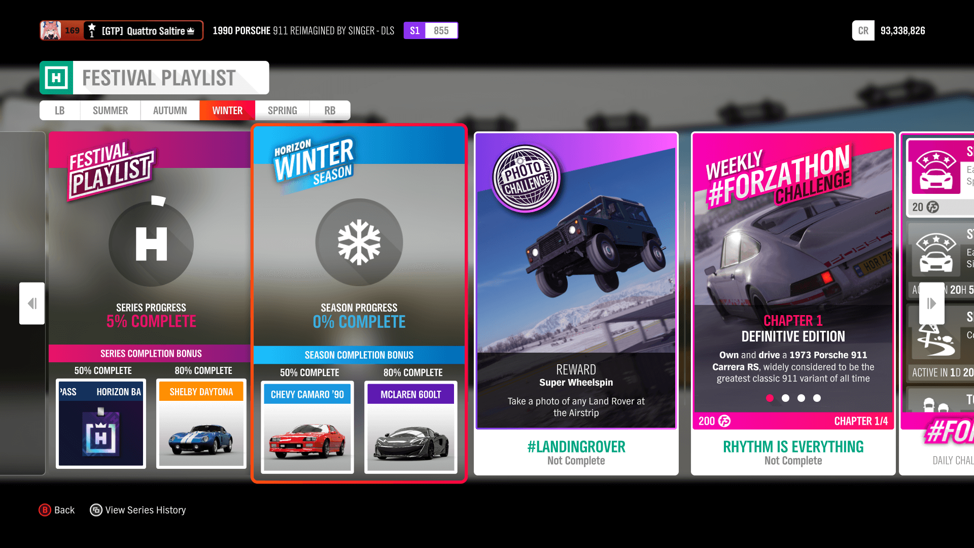 Forza Horizon 4 Season Change: Camaro Rocks Winter – GTPlanet