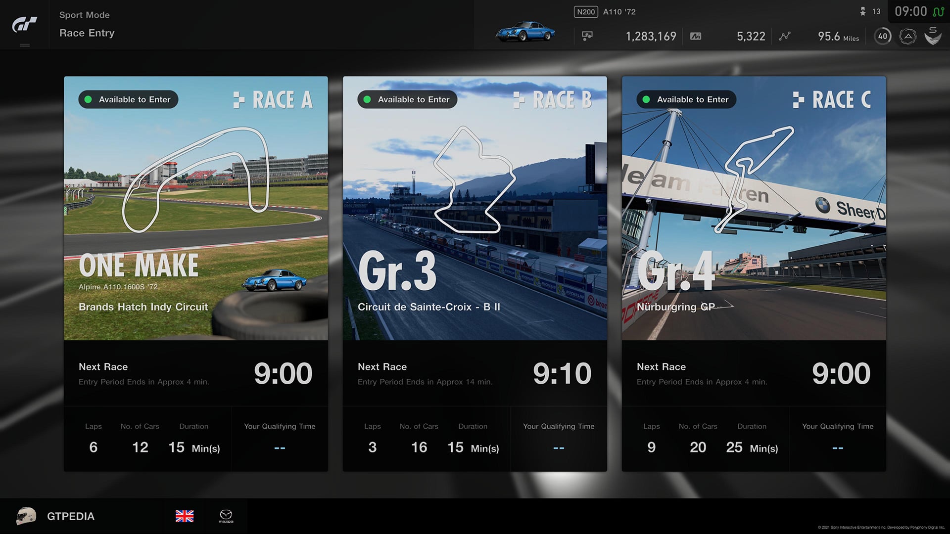 GT Sport Daily Races: Alpine Crossing – GTPlanet